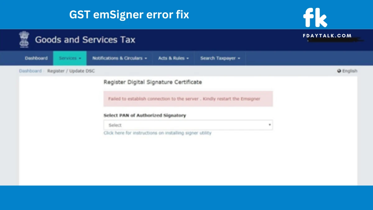 Fix GST emSigner Error: Step-by-Step Guide