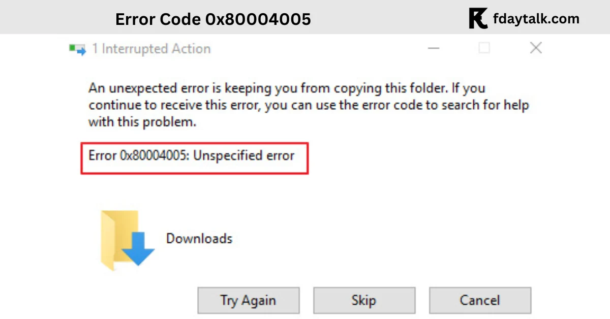 Fix Error Code 0x80004005 in Windows – Easy Solutions
