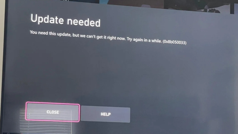 Xbox Error 0x8b050033 Fix: How to Resolve Update Needed Issue