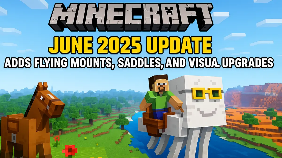 Minecraft June 2025 Update: Flying Mounts and Saddle Crafting